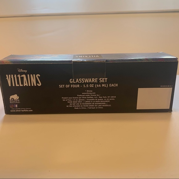 Disney | Dining | Disney Villains Glassware Set Of 4 | Poshmark